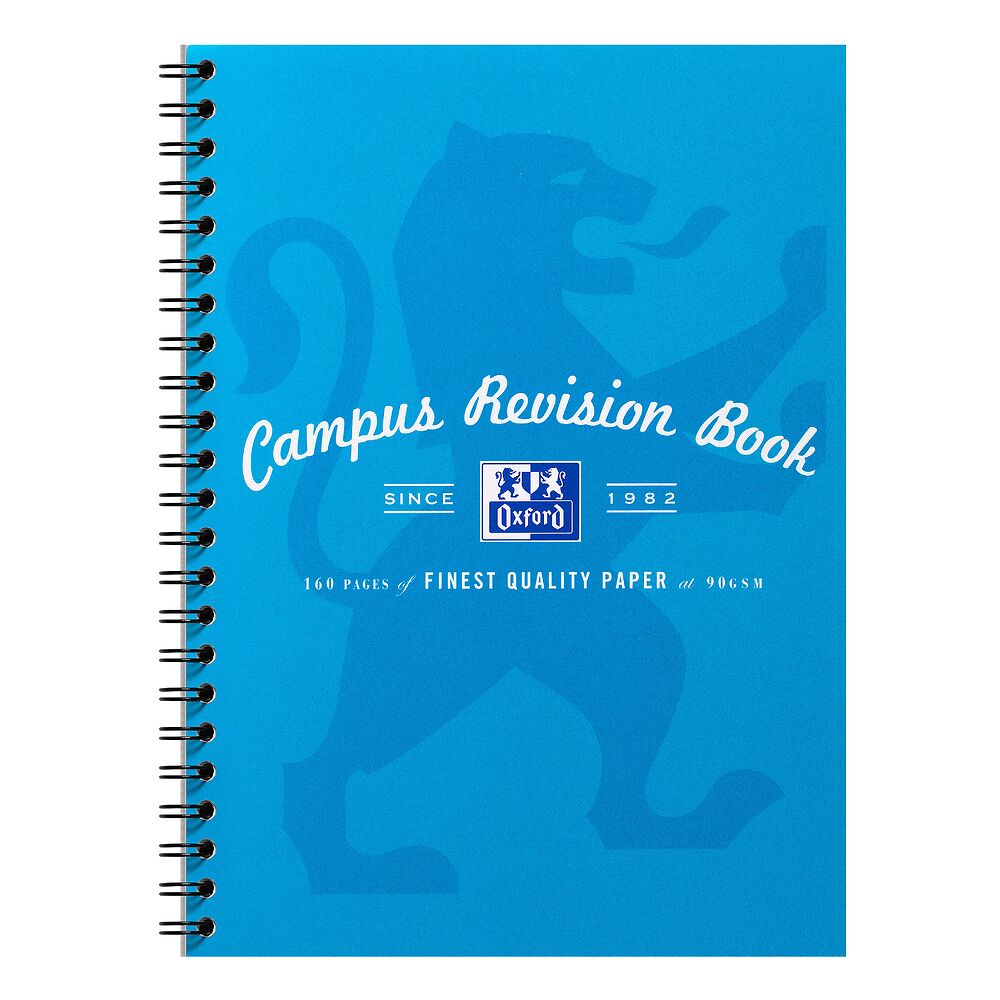 Oxford Campus Blue A4 Revision Book - Ruled Notebook
