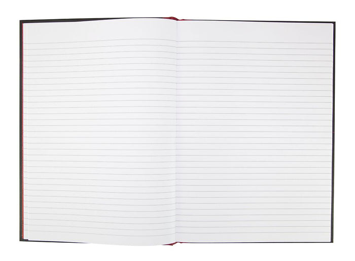 Black n' Red A4 Casebound Hardback Notebook Ruled